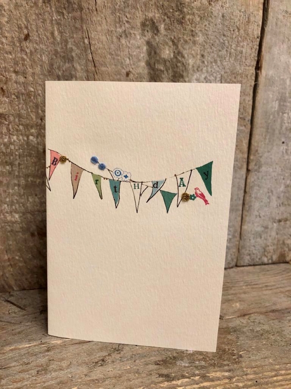 Bunting Birthday Card